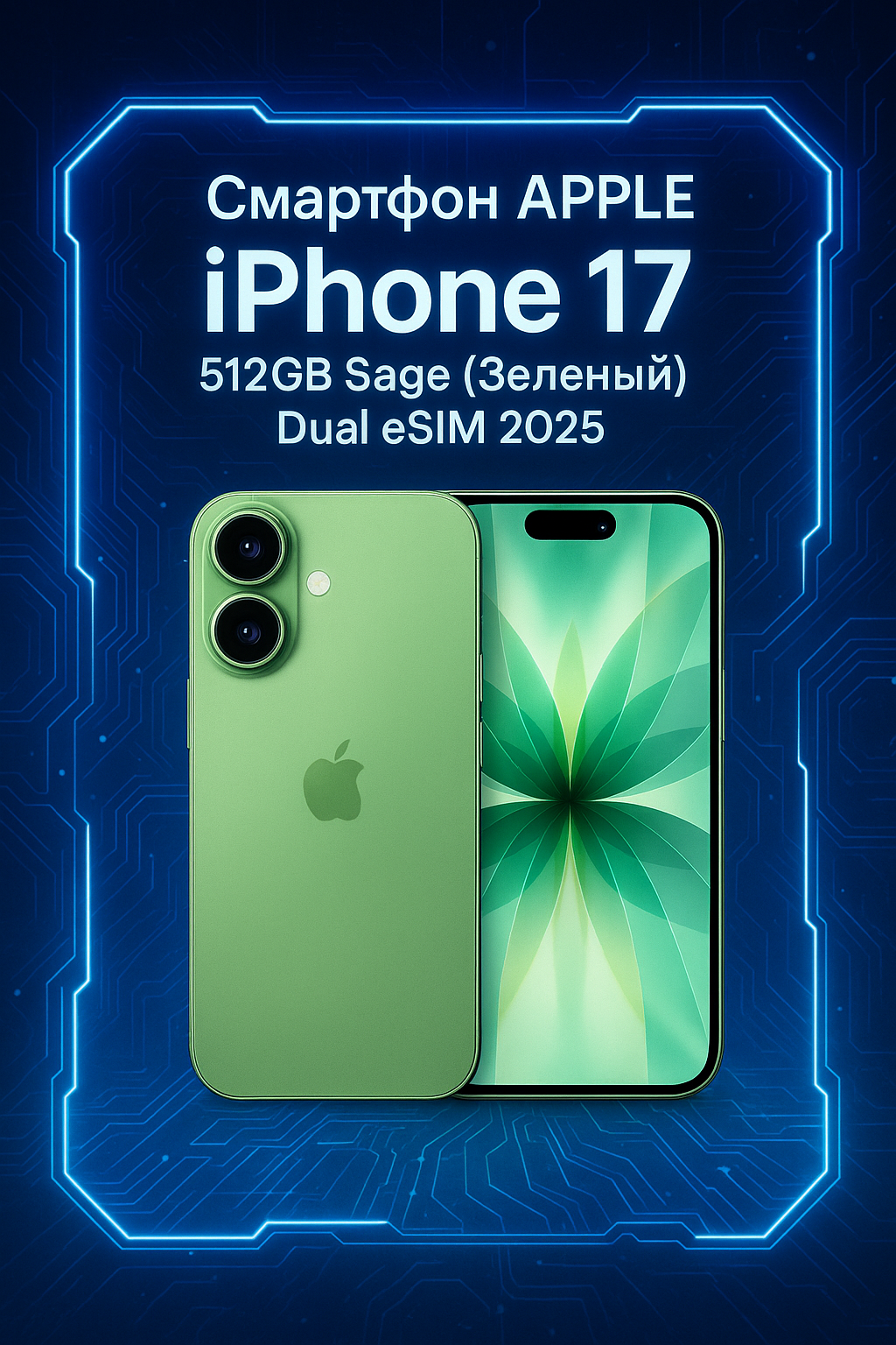 Смартфон Apple iPhone 17 512GB Sage (Зеленый) Dual ESim 2025