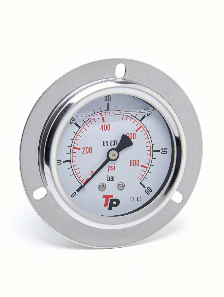 Манометр гидравлический виброустойчивый фланцевый D63 мм 0-60 bar 1/4BSP TP