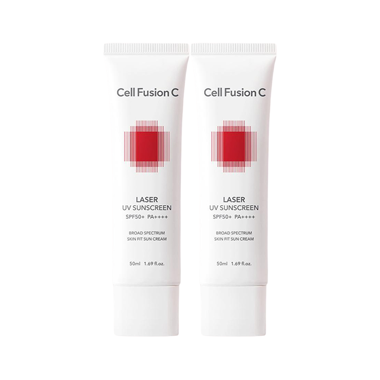 Солнцезащитный крем унисекс Cell Fusion C Laser Sunscreen 100 увлажняющий SPF50+, 50ml*2
