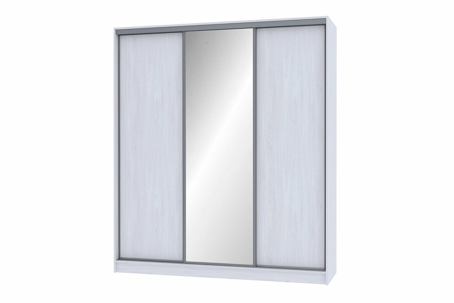 Шкаф-купе Hoff Home, 200х229,5х59,5 см, ЛДСП, с зеркалом, цвет ясень анкор светлый