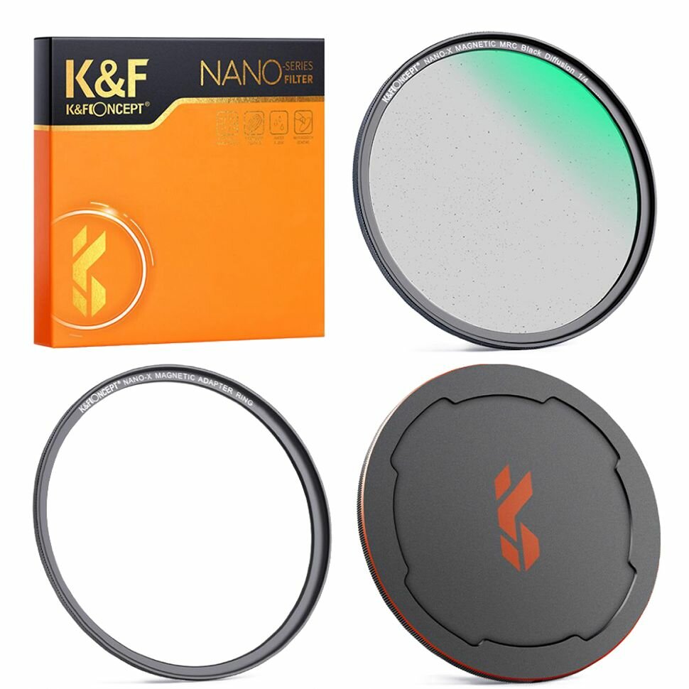 Светофильтр K&F Concept Nano-X Magnetic Black Mist 1/4 62мм