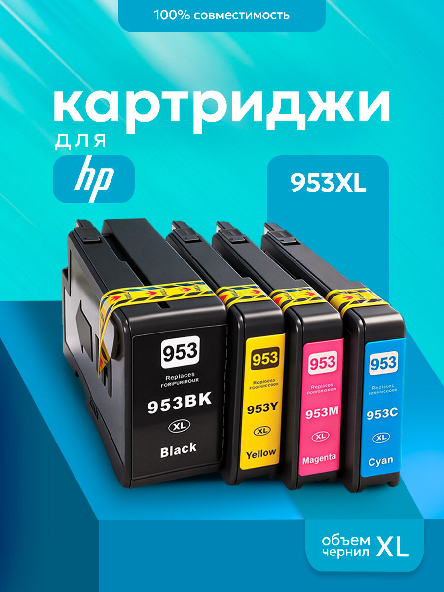 Комплект картриджей HP 953XL (L0S70AE F6U16AE F6U17AE F6U18AE) 4 цвета