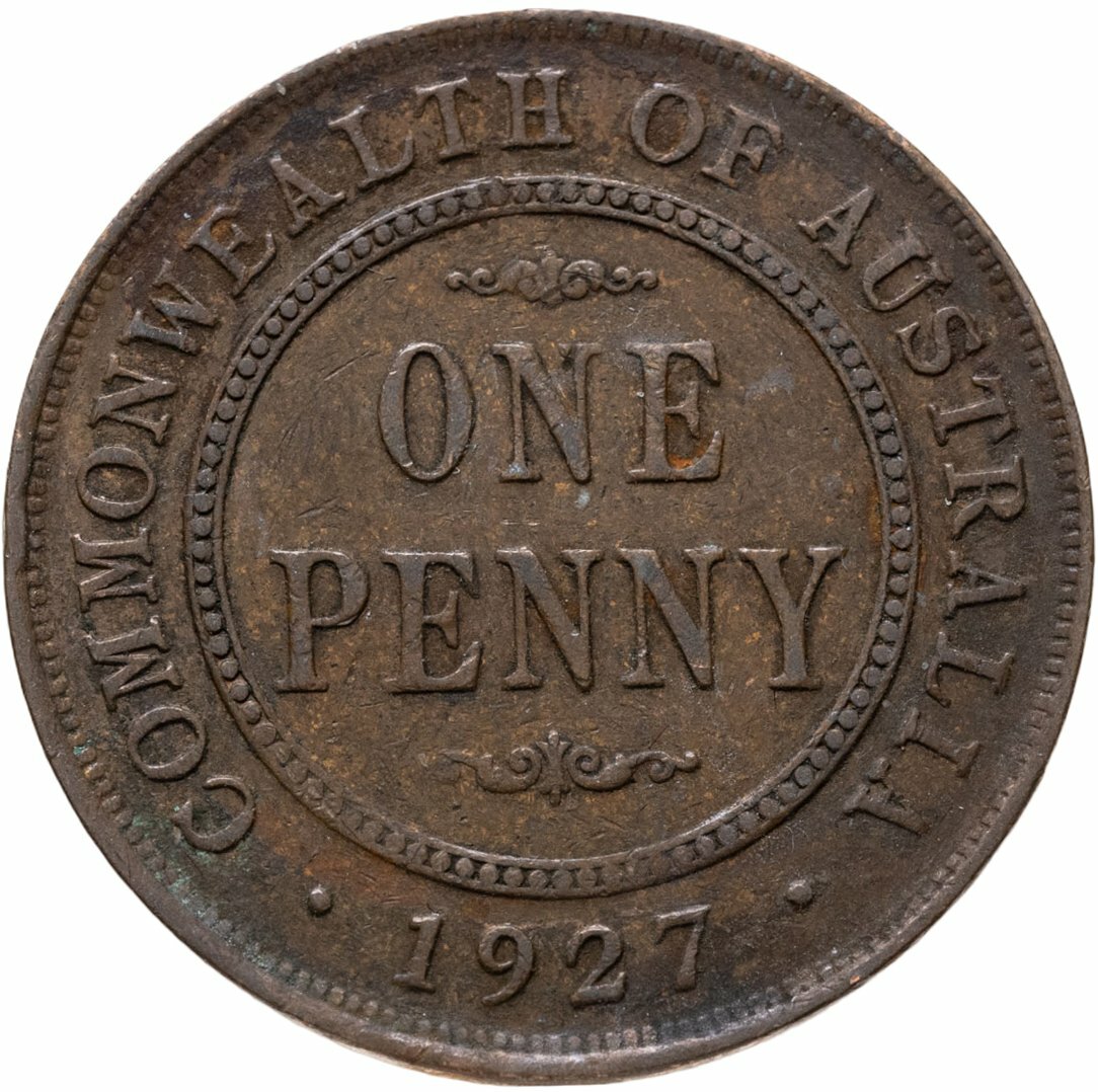 Австралия 1 пенни penny 1927, Бронза, в сохранности VF