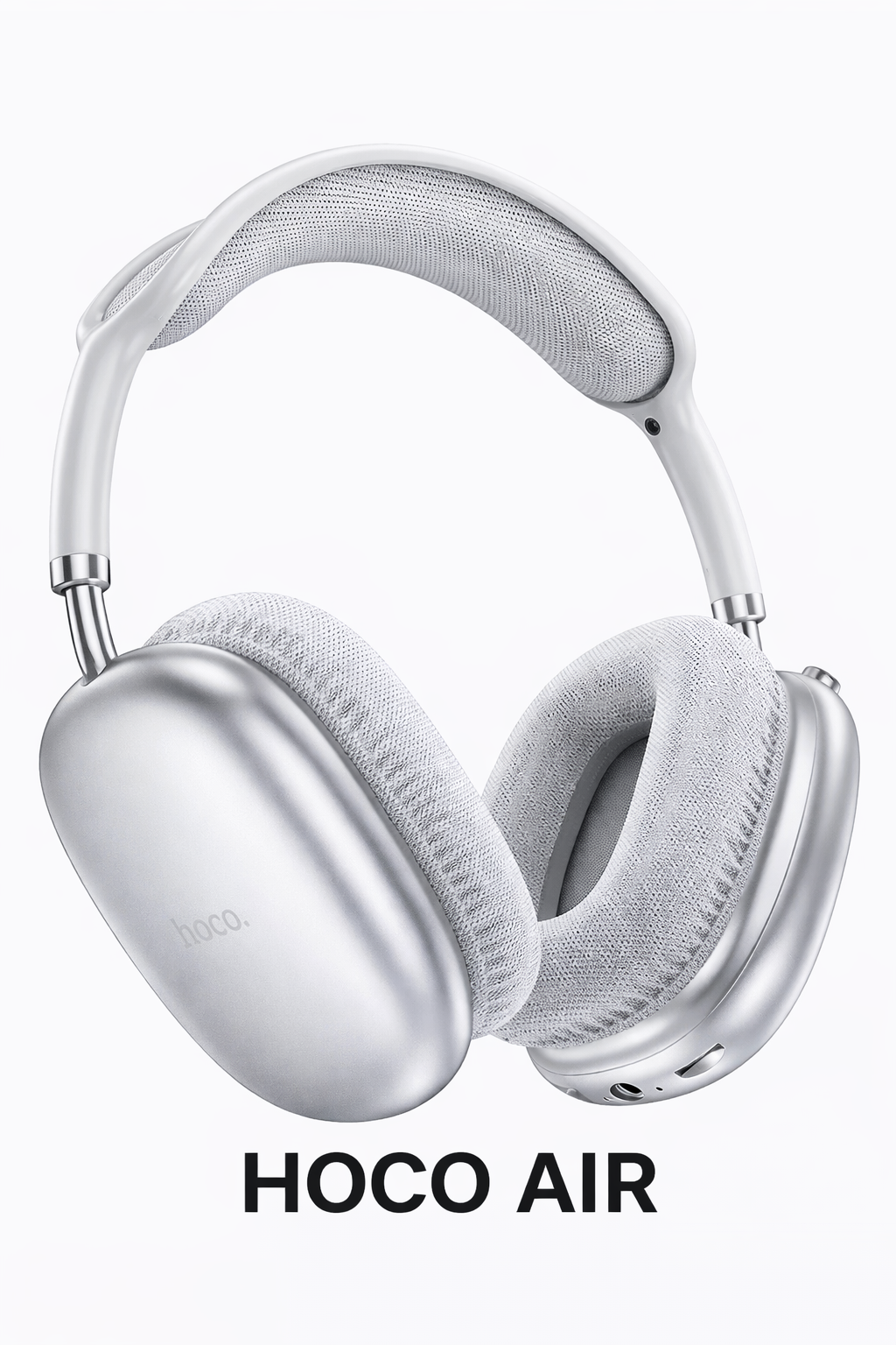 Наушники HOCO Air, накладные, беспроводные, с шумоподавлением, серебристые