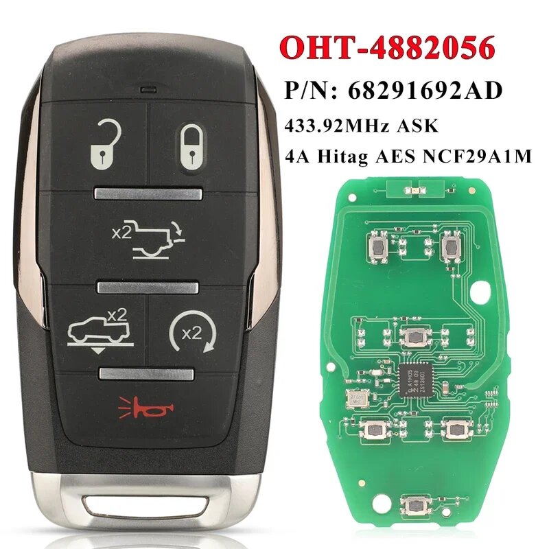Пульт Dodge Ram 1500 2019-2020, OHT-4882056, 433.92MHz