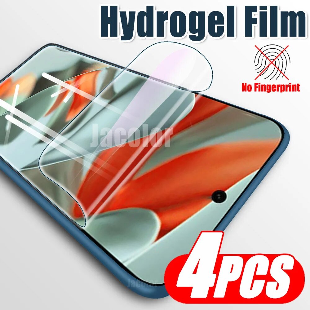 Гидрогелевая пленка из 4 штук для Google Pixel 9 Pro XL 8 8a 7 7a, защитная For Pixel 9 Pro XL