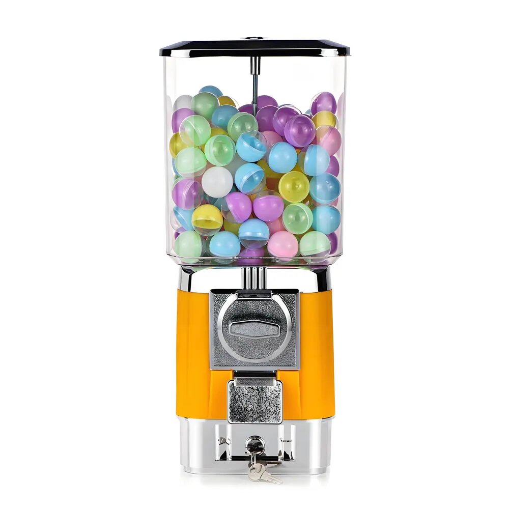 Вендинговый автомат для жвачек, попрыгунчиков, игрушек в капсулах и конфет/Опционально с монетным приводом/Механический торговый вендинговый аппарат KIDS'TOP