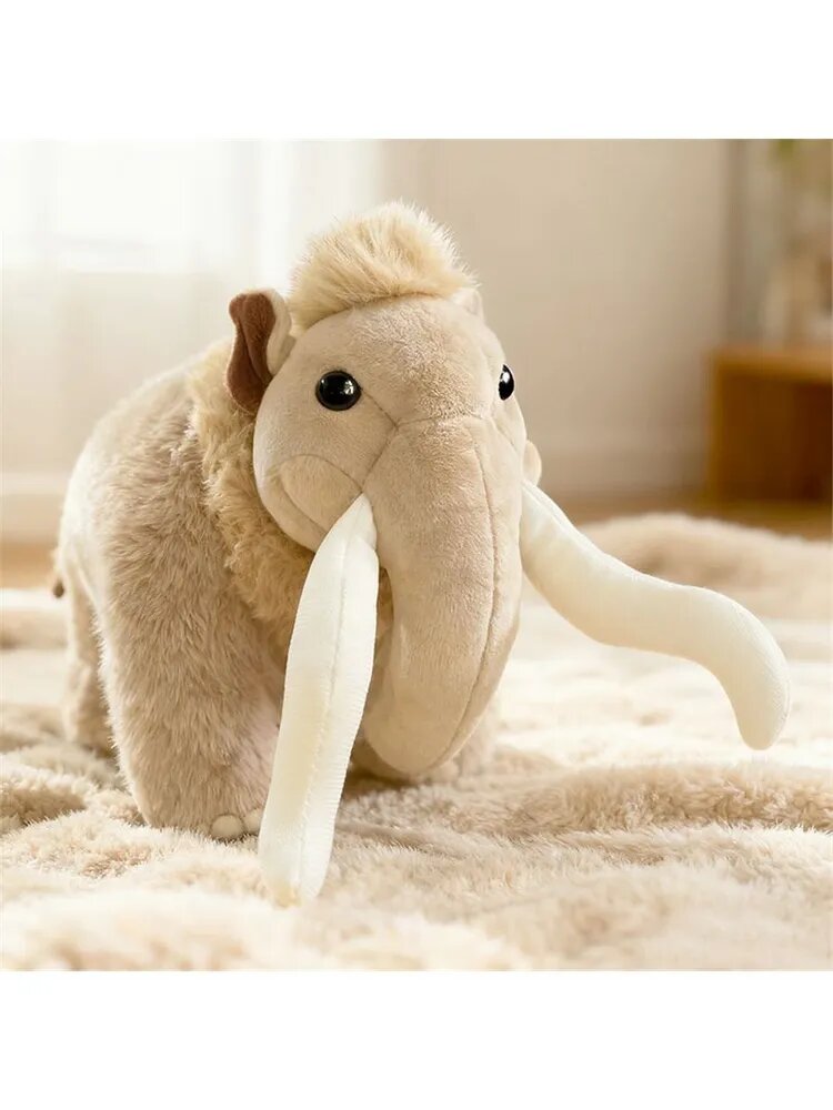 Реалистичная плюшевая игрушка мамонт / 27 см