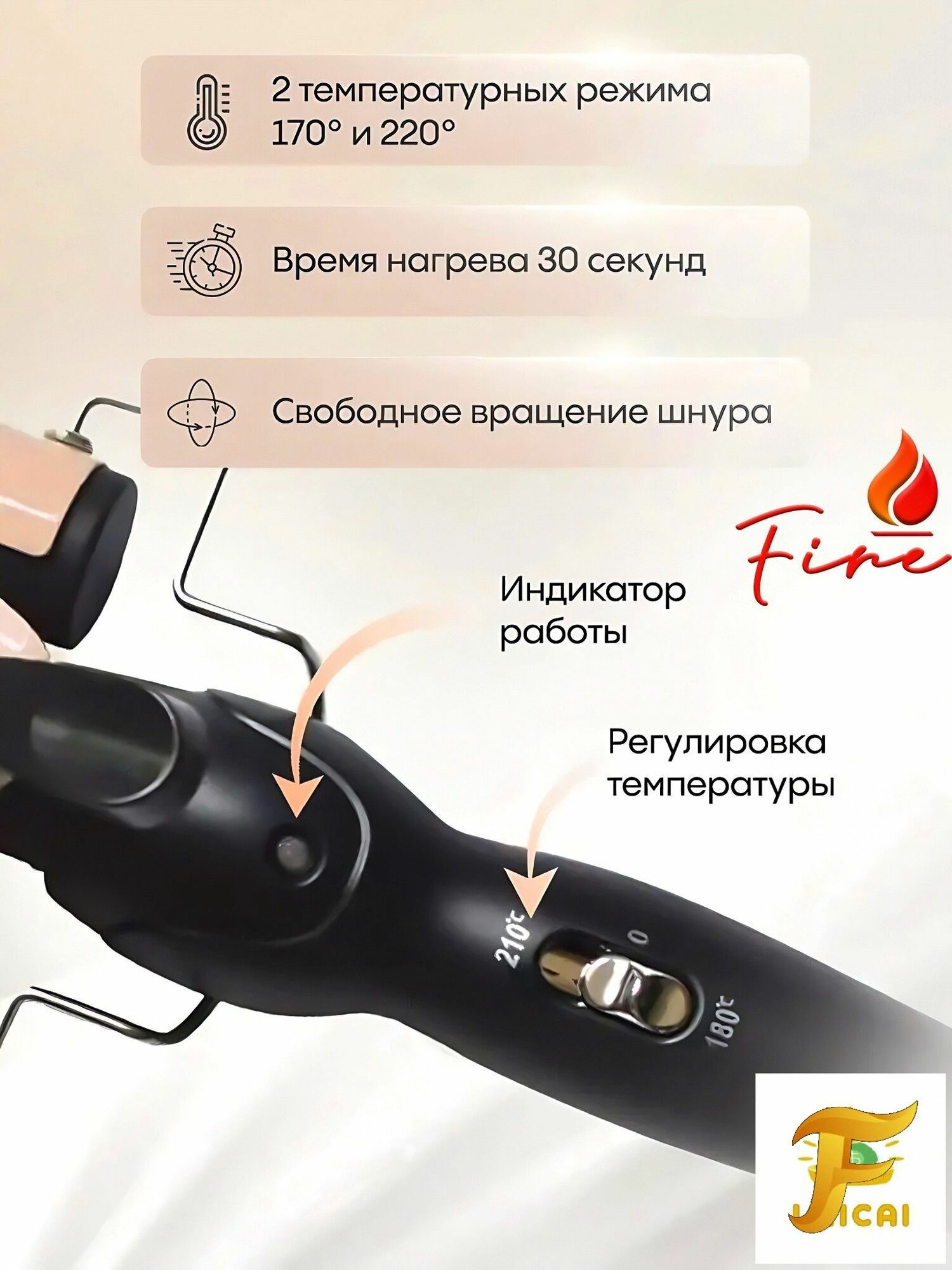 Плойка (щипцы) для завивки волос, гофре, локонов, плойка тройная для волос, 22 мм
