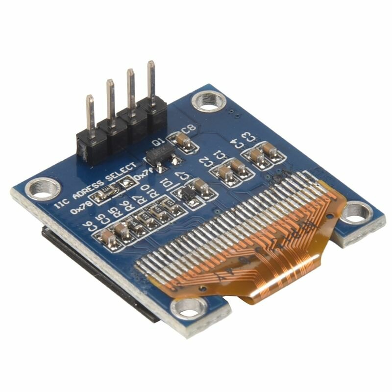 Модуль OLED-дисплея SSD1306 с интерфейсом I2C Serial GND и разрешением 128x64 для Arduino, синий экран.