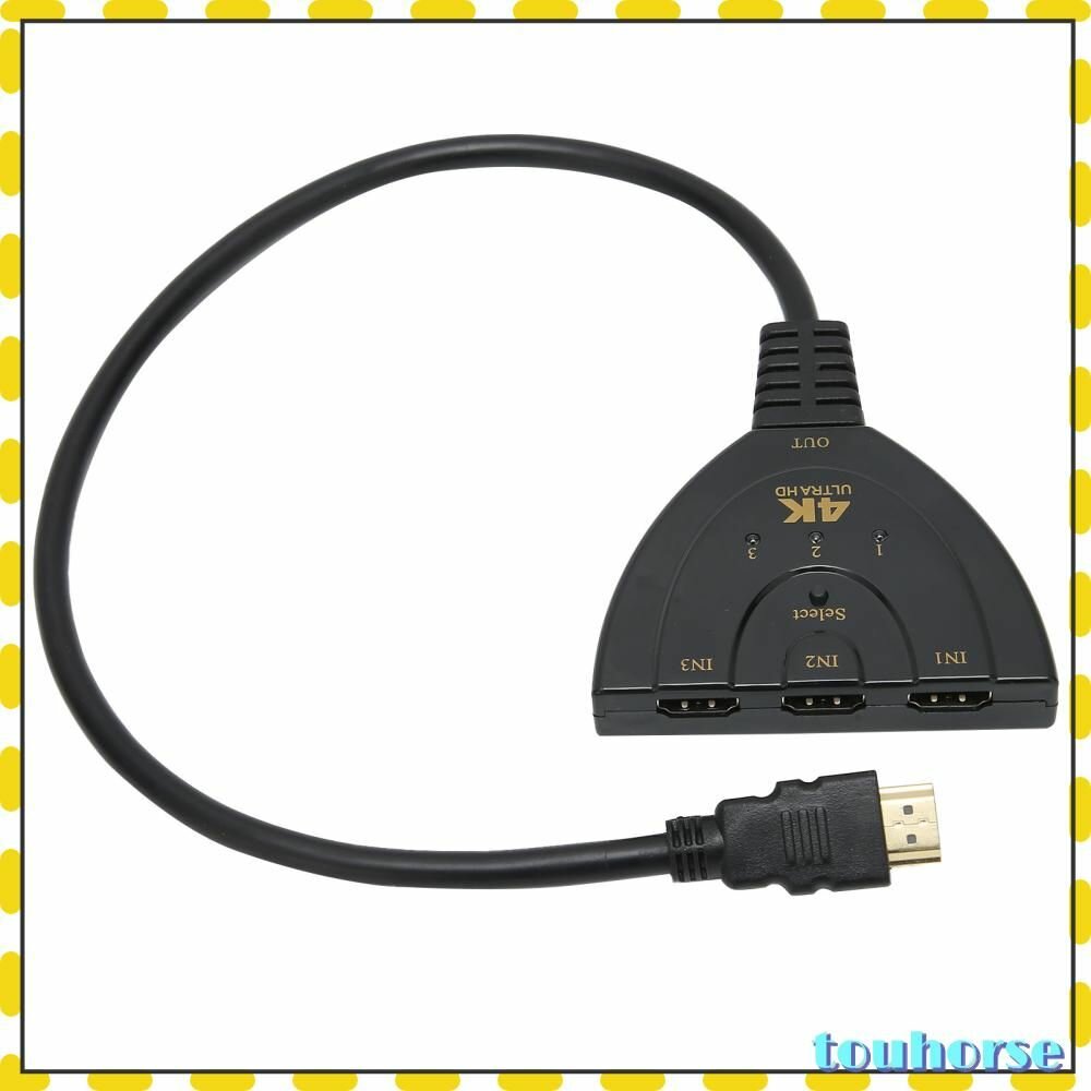 HDMI сплиттер 4K, три порта, высокое качество звука, для Blu-ray и игровых приставок
