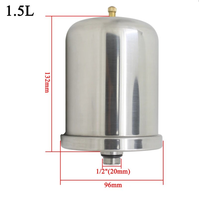 Расширительный бак 1.5L из нержавеющей стали 20mm