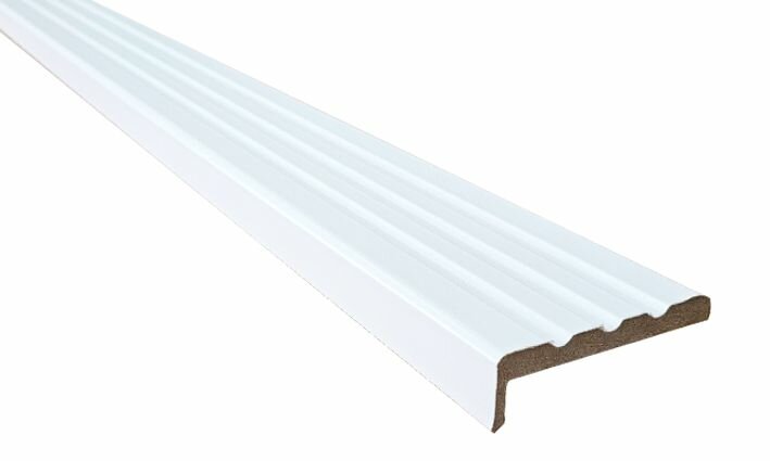 Наличник 80 мм 3 ручья Эмаль белая (РАЛ 9003) (телескопический)