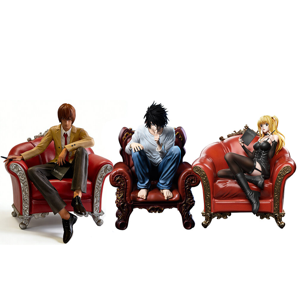 Фигурка Тетрадь смерти Эл Лоулайт, Лайт Ягами, Миса Аманэ / Death Note Yagami Light, L Lawliet figure Misa Amane Подарки для болельщиков (16см,3 штуки)cute L action figure, MisaMisa figurine