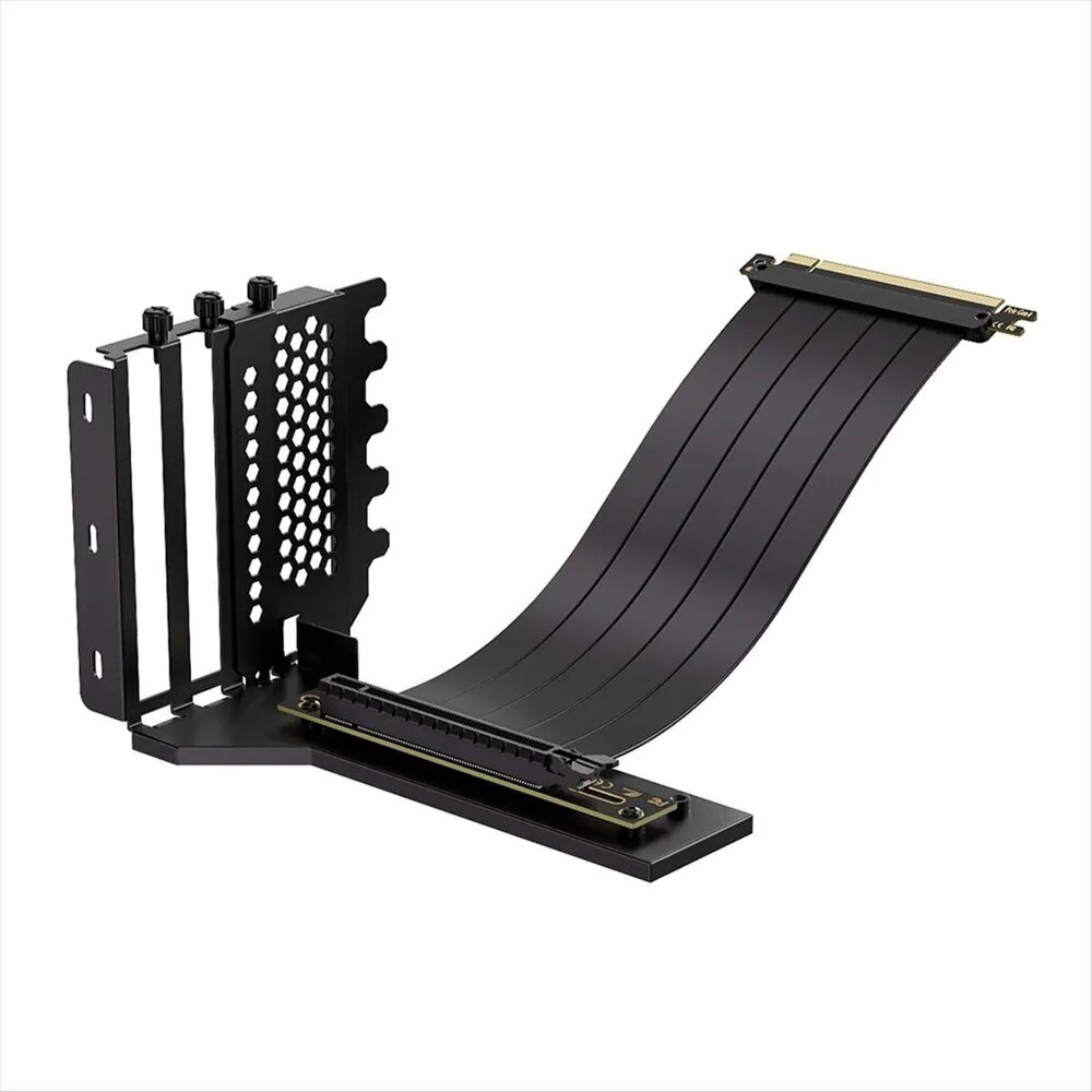Вертикальный Монтажный Кронштейн Графического Процессора L-Z3, Кабель PCIe 4.0 X16, Черный