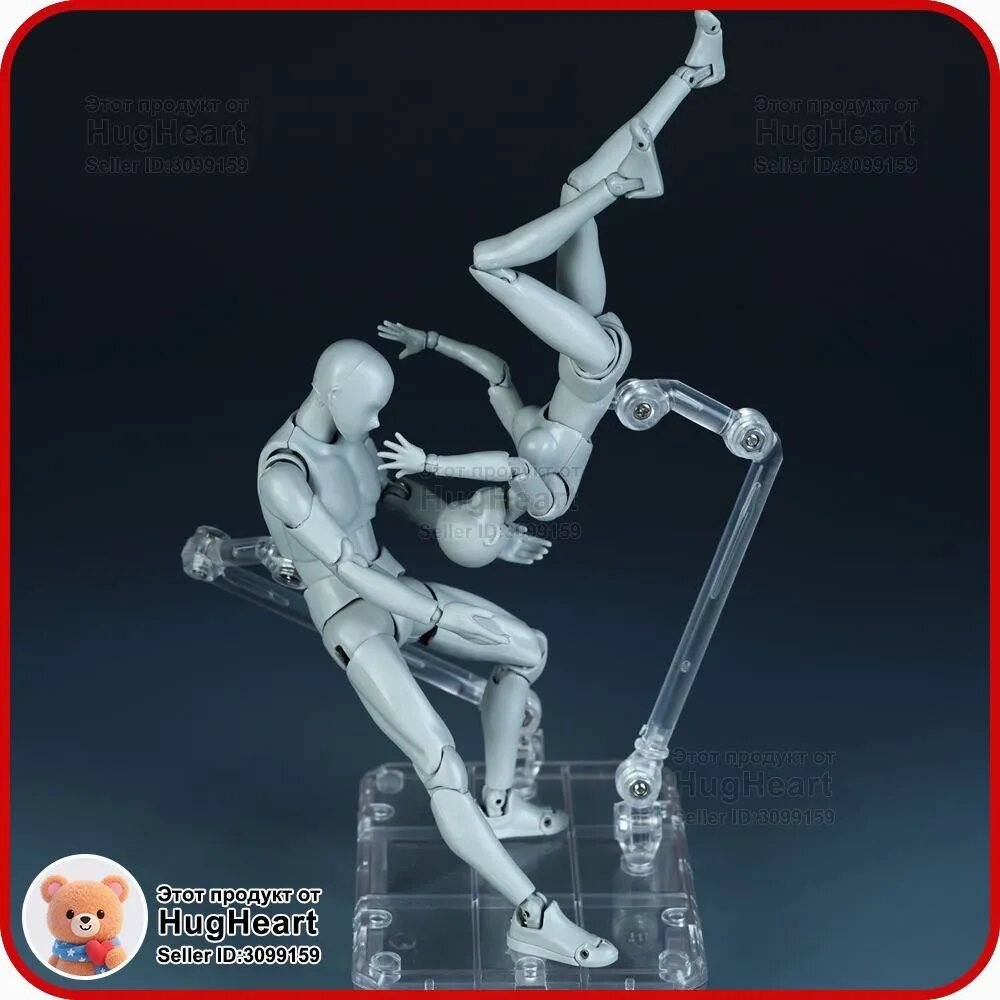 Манекен для рисования Body Chan DX SET Solid black Color Ver. Фигурка для рисования с 30 точками артикуляции — фото 1