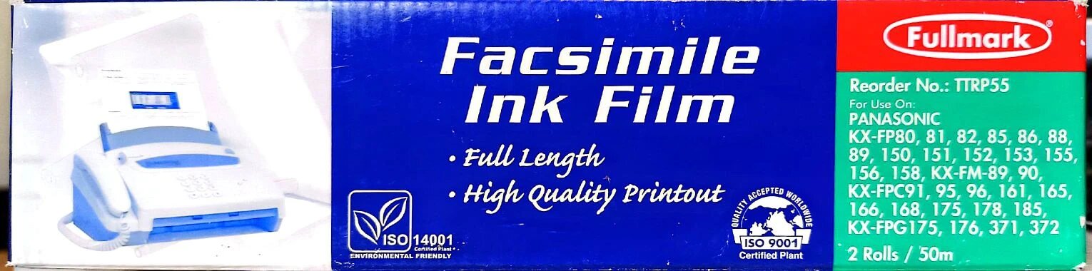 Термопленка для факса Panasonic KX-FA55/TTRP55 Fullmark 220mm x 50м, 2 шт.