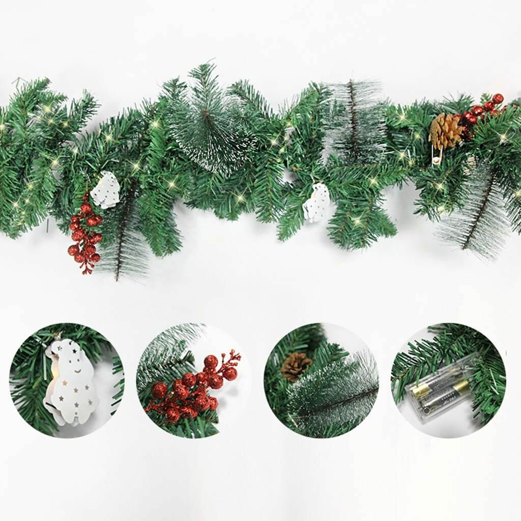 Зеленое рождественское украшение из ПВХ ротанга длиной 1,8 метра со светом-кривая шляпа снеговика