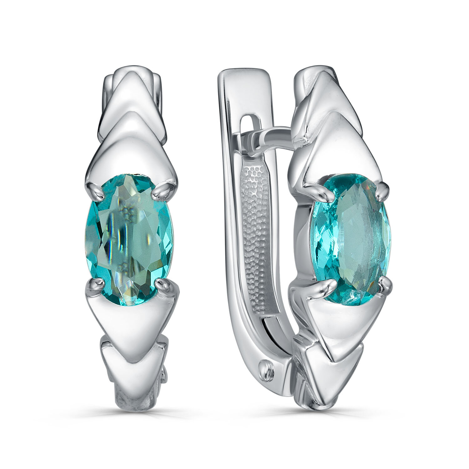 Серьги, серебро, 925 проба, алпанит