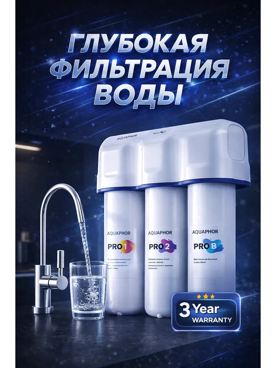 Фильтр кристалл eco pro для воды с краном