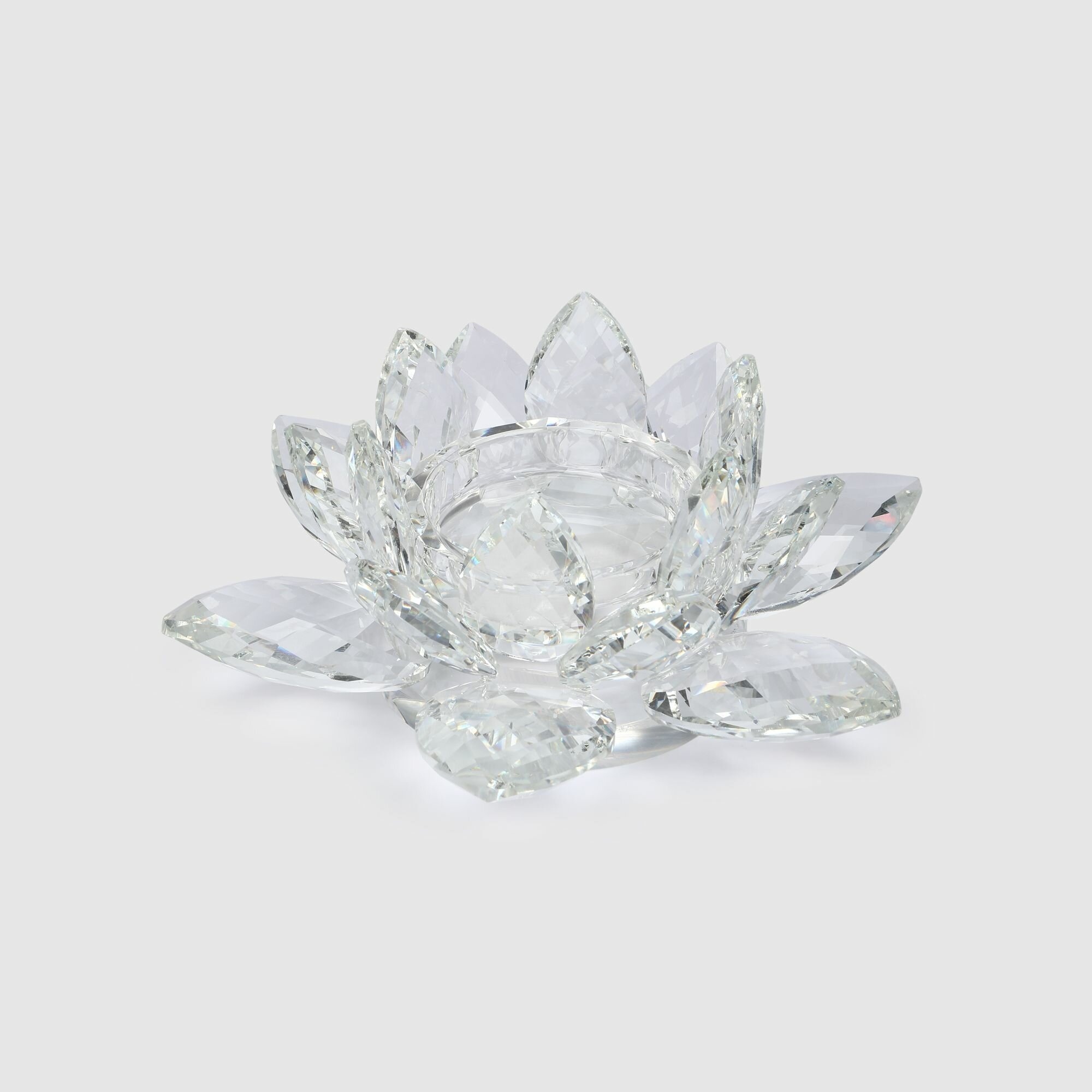 Подсвечник Crocus хрустальный, лотос 24х24х11,5 см