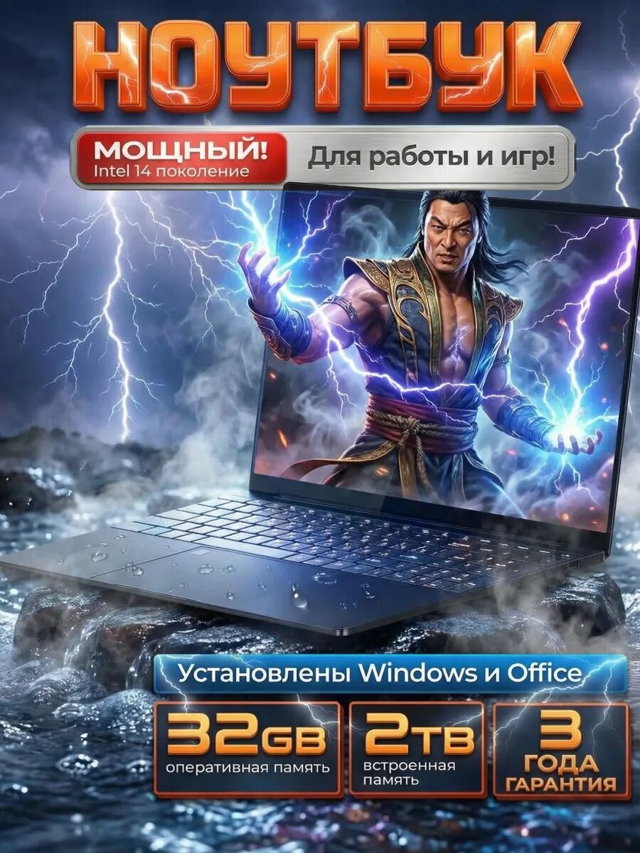 Ноутбук HiGH TECH R789 Intel H-Series RAM 32GB / SSD 2048GB