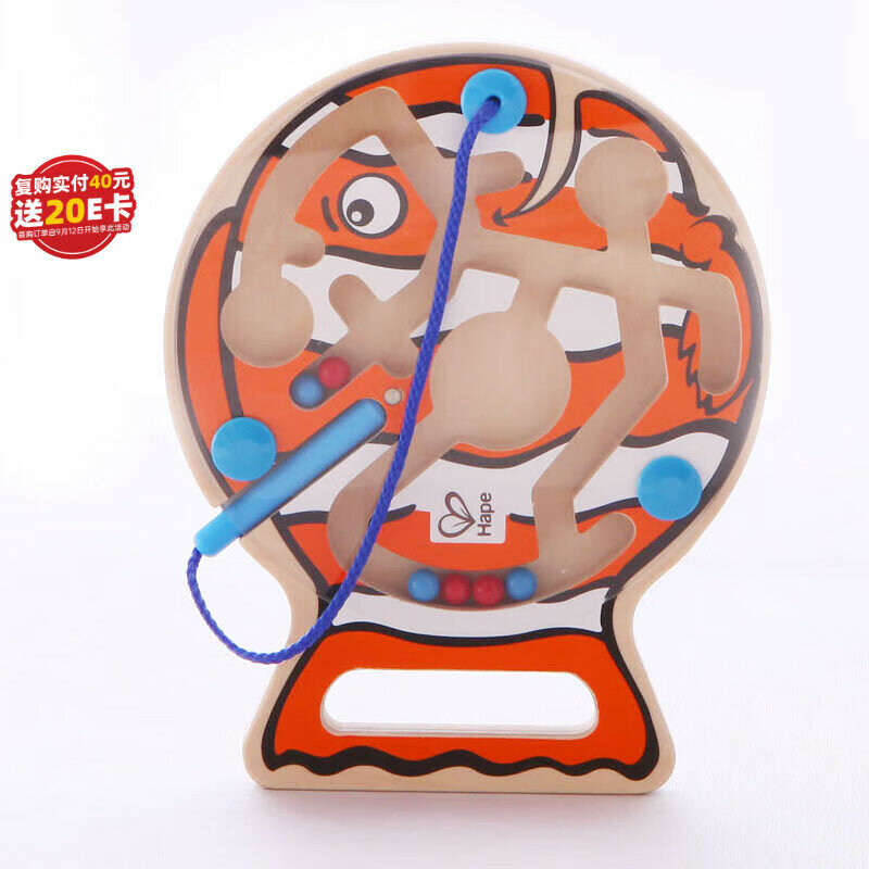Игровой рыболовный лабиринт Hape для детей 3-6 лет, подарок мальчикам и девочкам Цвет：Лабиринт для рыболовов