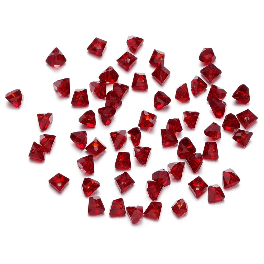 Стеклянные бусины St.kunkka 4/6 мм треугольные 6MM about 90pcs, Бордовый, Dark red