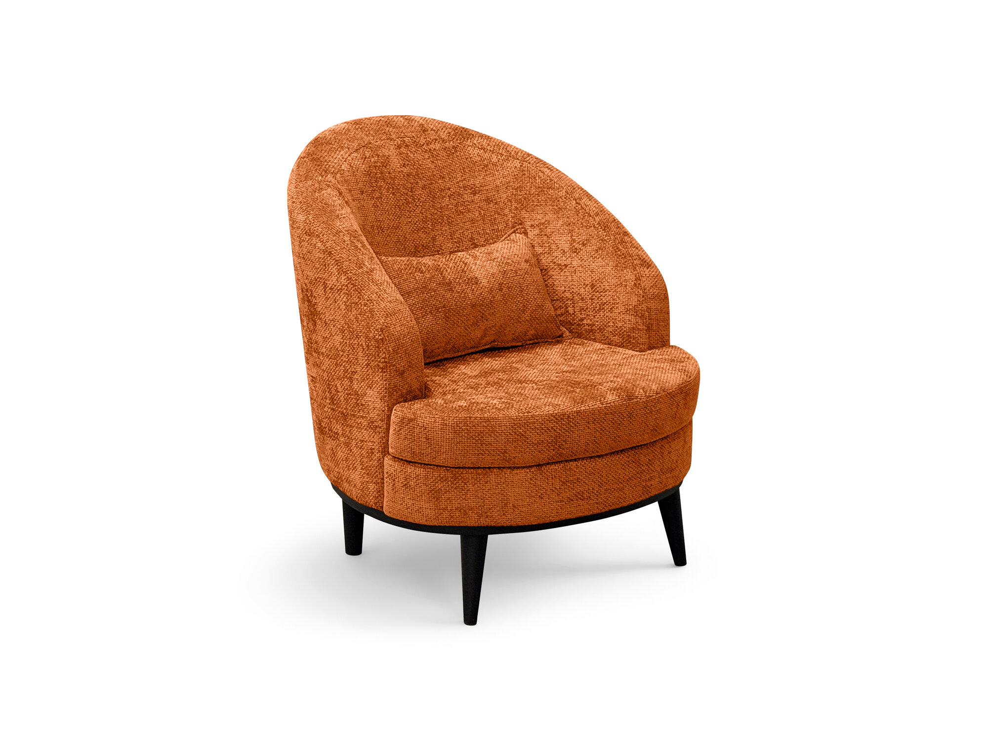 Кресло для отдыха в гостиную мягкое "Росмебель Verona", с мягкими подлокотниками, шенилл, терракотовый