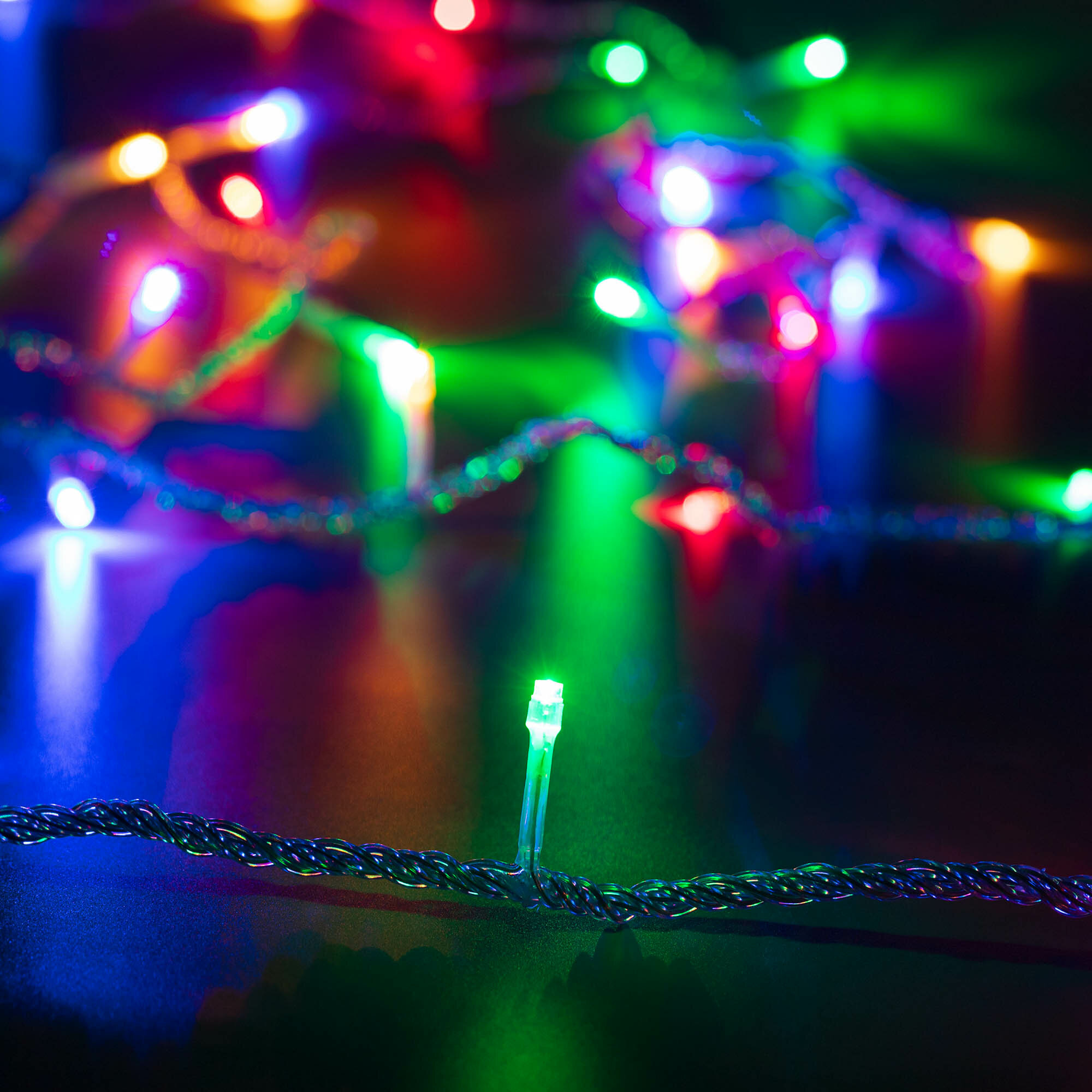 Светодиодная гирлянда ARD-STRING-HOME-5000-CLEAR-50LED-LIVE RGB (230V, 3.5W) (Ardecoled, IP20, 1 год) 025763