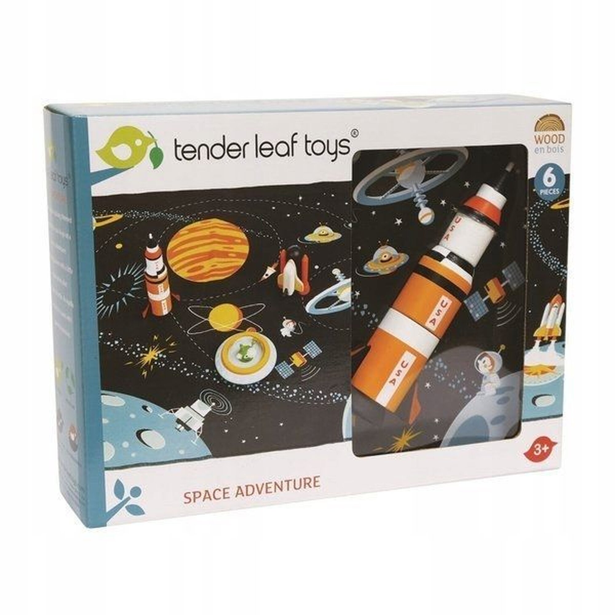 Деревянные игрушки Tender Leaf Toys - Набор "Приключения в космосе", 6 эл.- TL8313