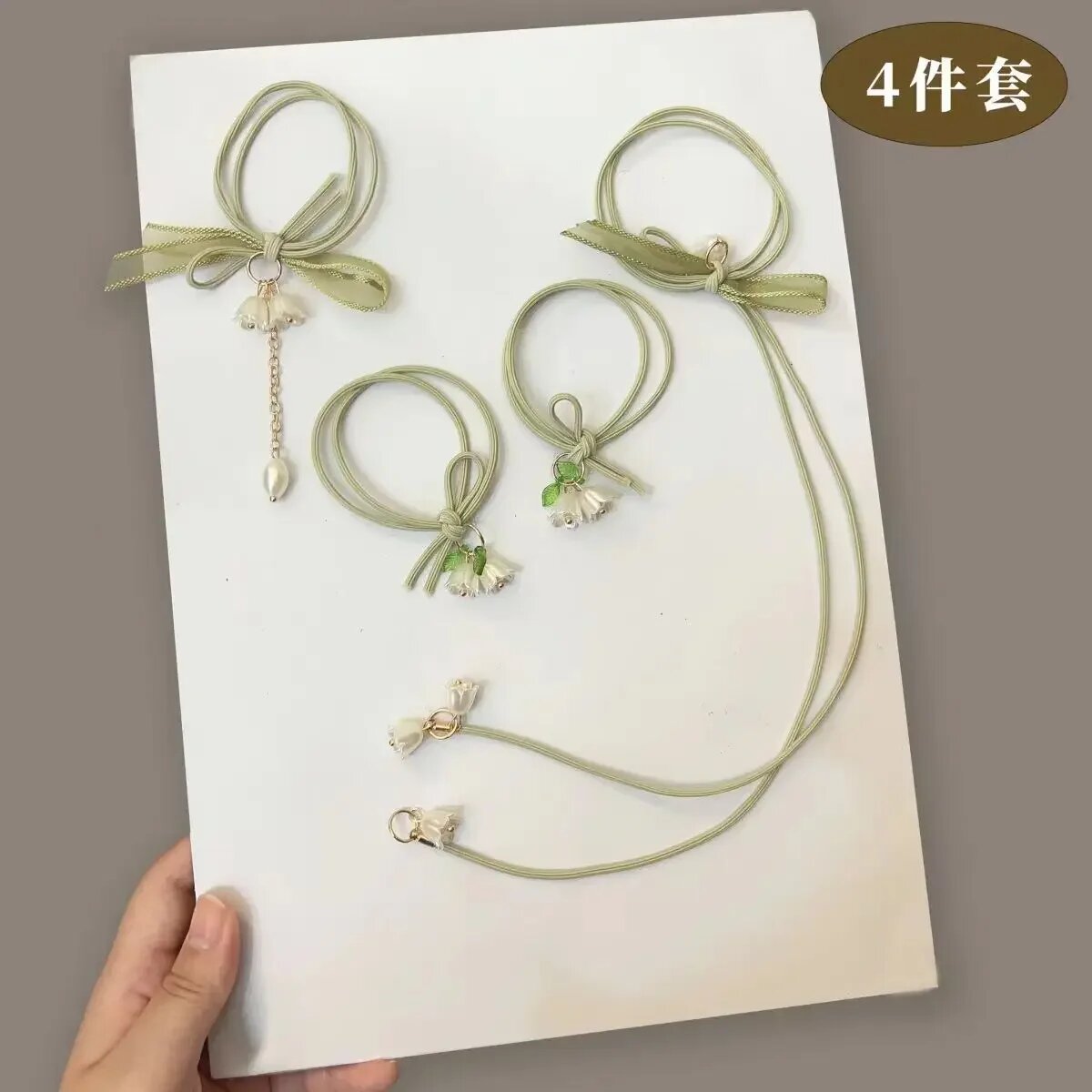Резинки для волос набор 4 шт. Lily of the Valley