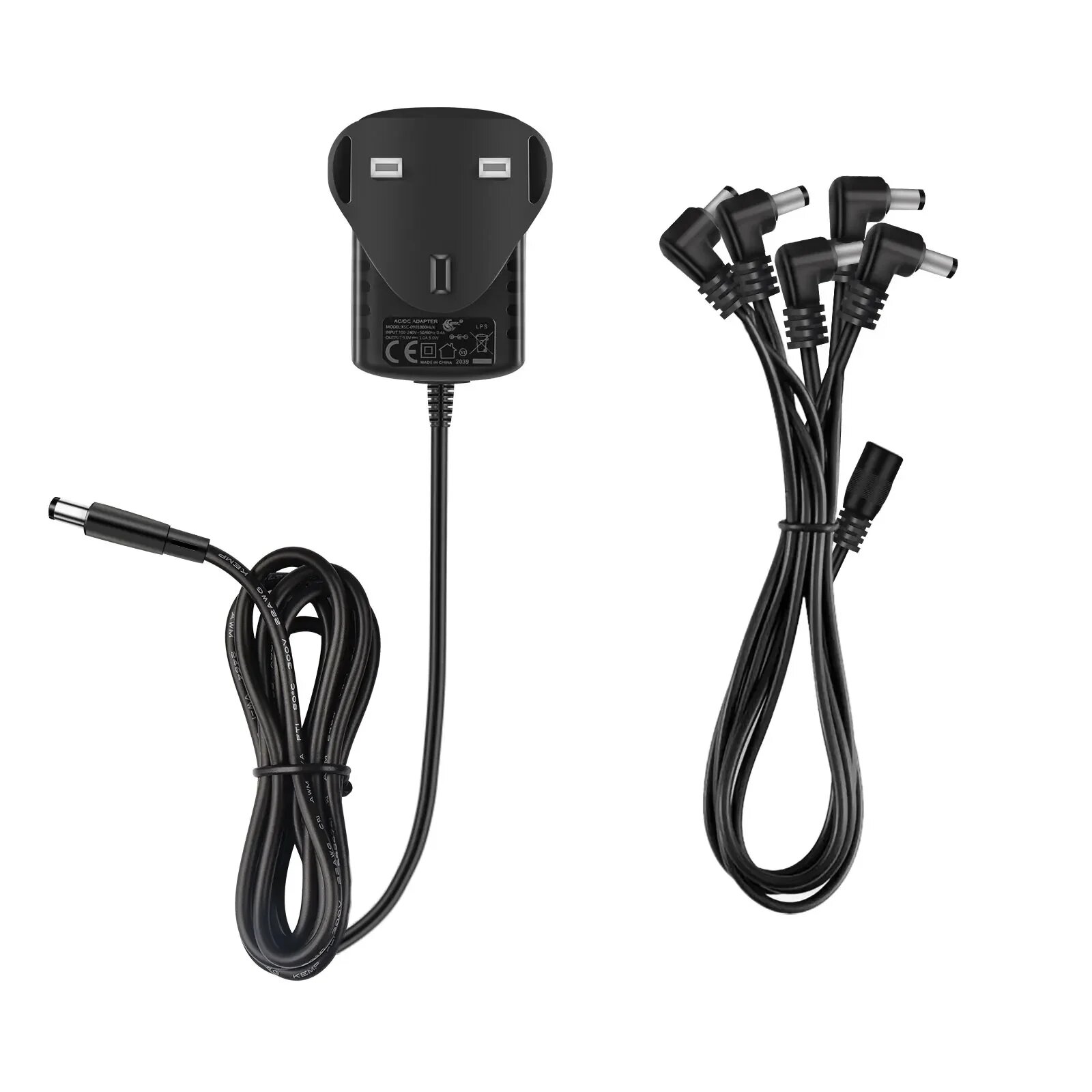 LEKATO 6-Ways Power Adapter 9V 1A для гитарных педалей EU PLUG