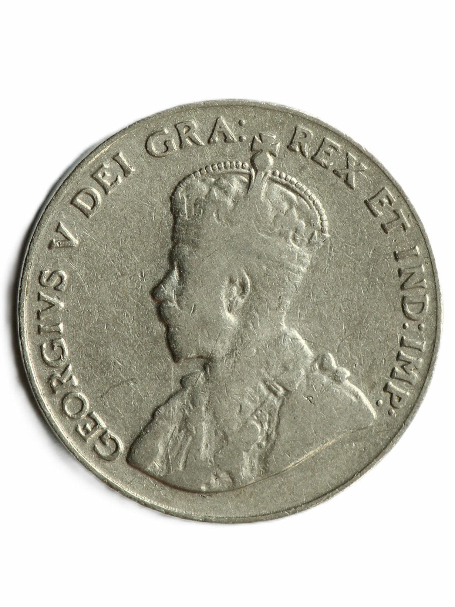 Подлинная монета 5 центов Канада 1927 год
