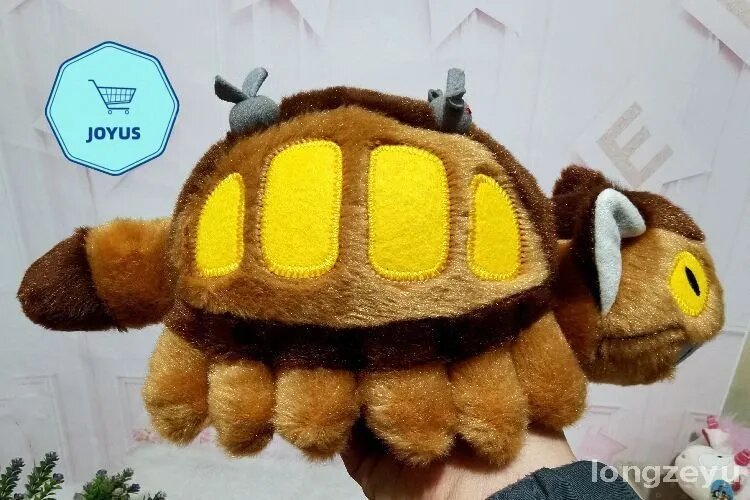 Мягкая игрушка "Автобус Тоторо", хлопковое волокно, 30 см, белая — фото 1