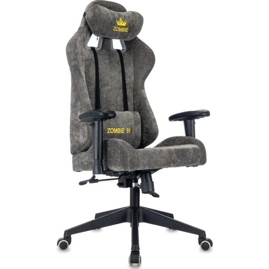 Кресло геймерское Zombie 51 серый Light-19 крестов. пластик