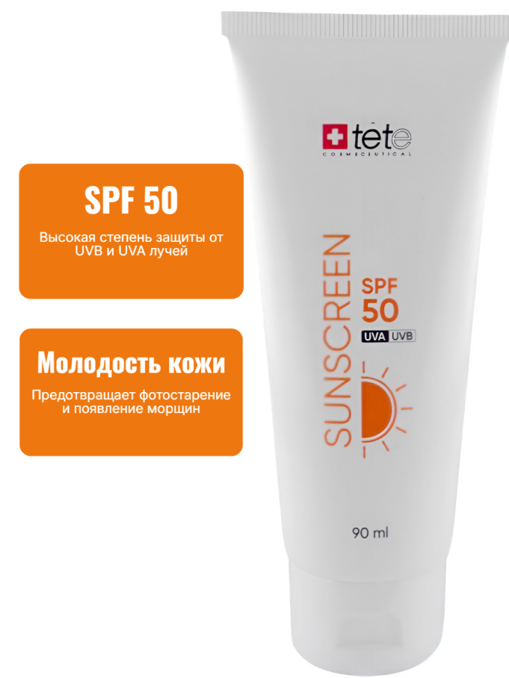 Солнцезащитный флюид Sunscreen SPF 50 TETe Cosmeceutical 90 мл