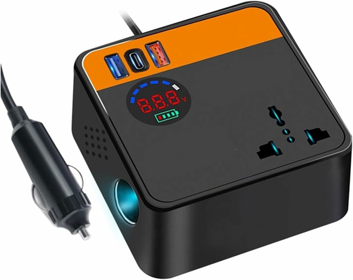 Автомобильный инвертор с 12 В 24 В до 110 В 220 В преобразователь для грузовика Type-C быстрая зарядка G11 автомобильный