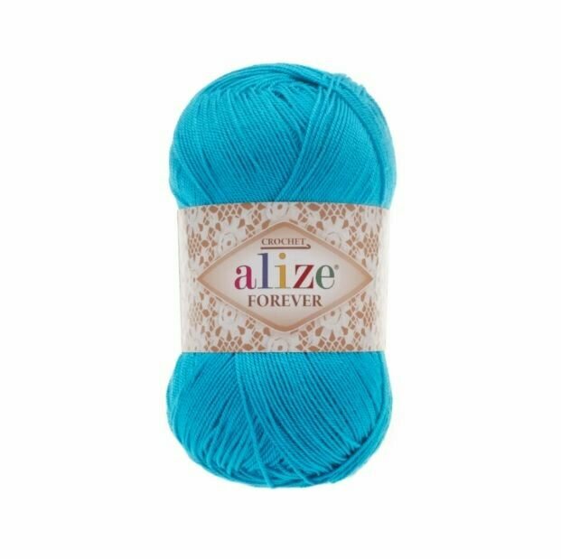 Пряжа Alize Forever 245 (5 мотков по 50г/300м) голубая бирюза