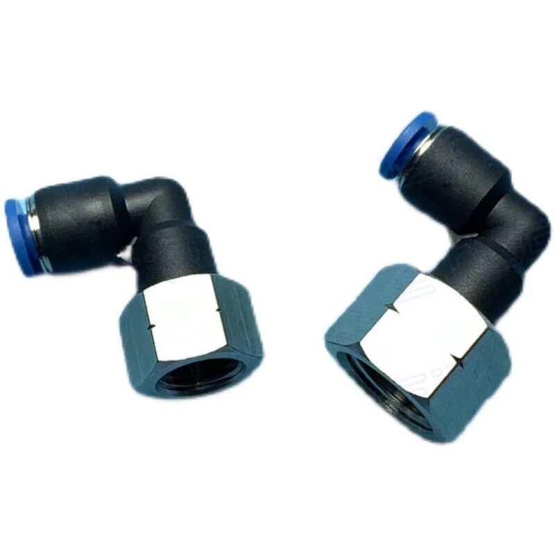 Быстроразъемный фитинг угловой 90° латунь, 1/8" BSPP, 8mm