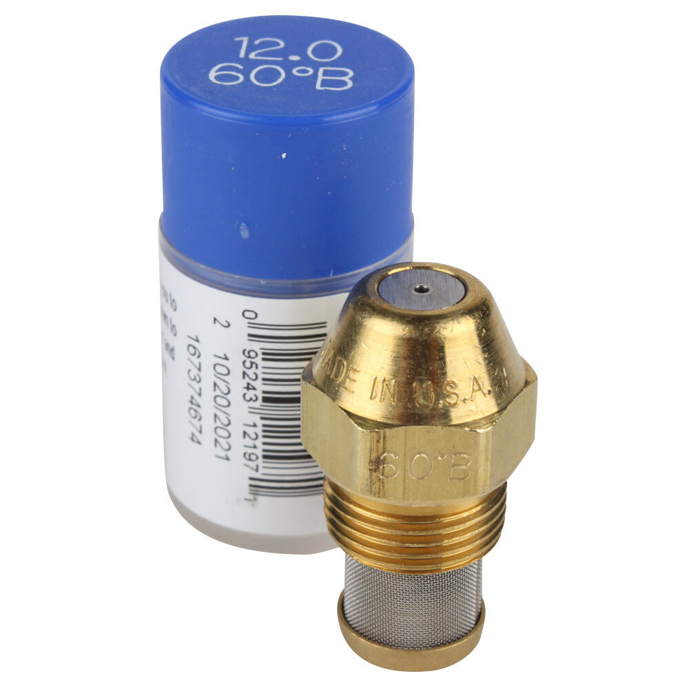 Форсунка Delavan 12.00GPH, 60B, 01200-60B7, В - образная форма распыла, угол 60 градусов, для дизеля — фото 1