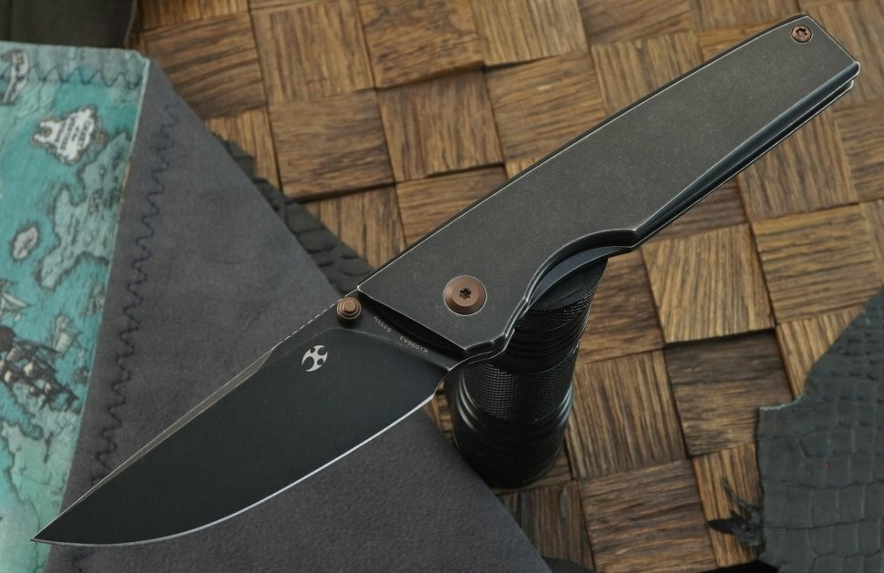 Складной нож Kansept Knives Chimera, сталь CPM S35VN, BW, рукоять титан blackwash