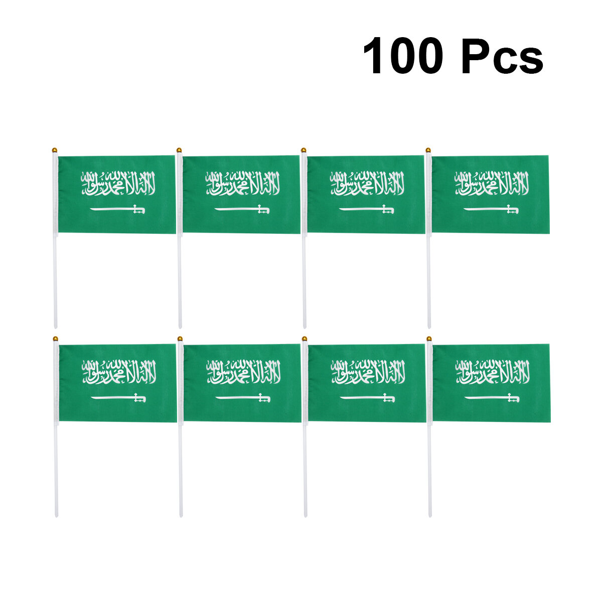 Национальный флаг Чемпионата мира по футболу № 8 (Саудовская Аравия), флаги для размахивания руками, 100 шт.
