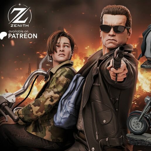 Сборная модель Terminator T-800 (Terminator), 300мм для покраски