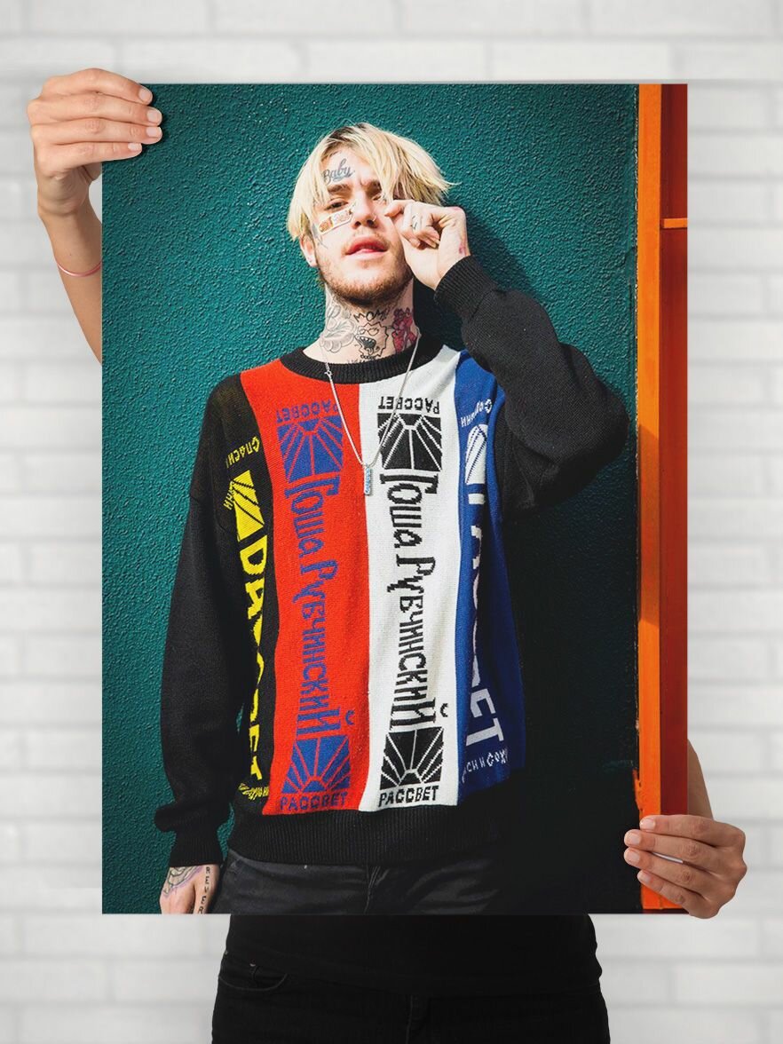 Плакат на стену для интерьера Lil Peep (Лил Пип 81) - Постер по музыке и артисту формата A1 (61x84 см)