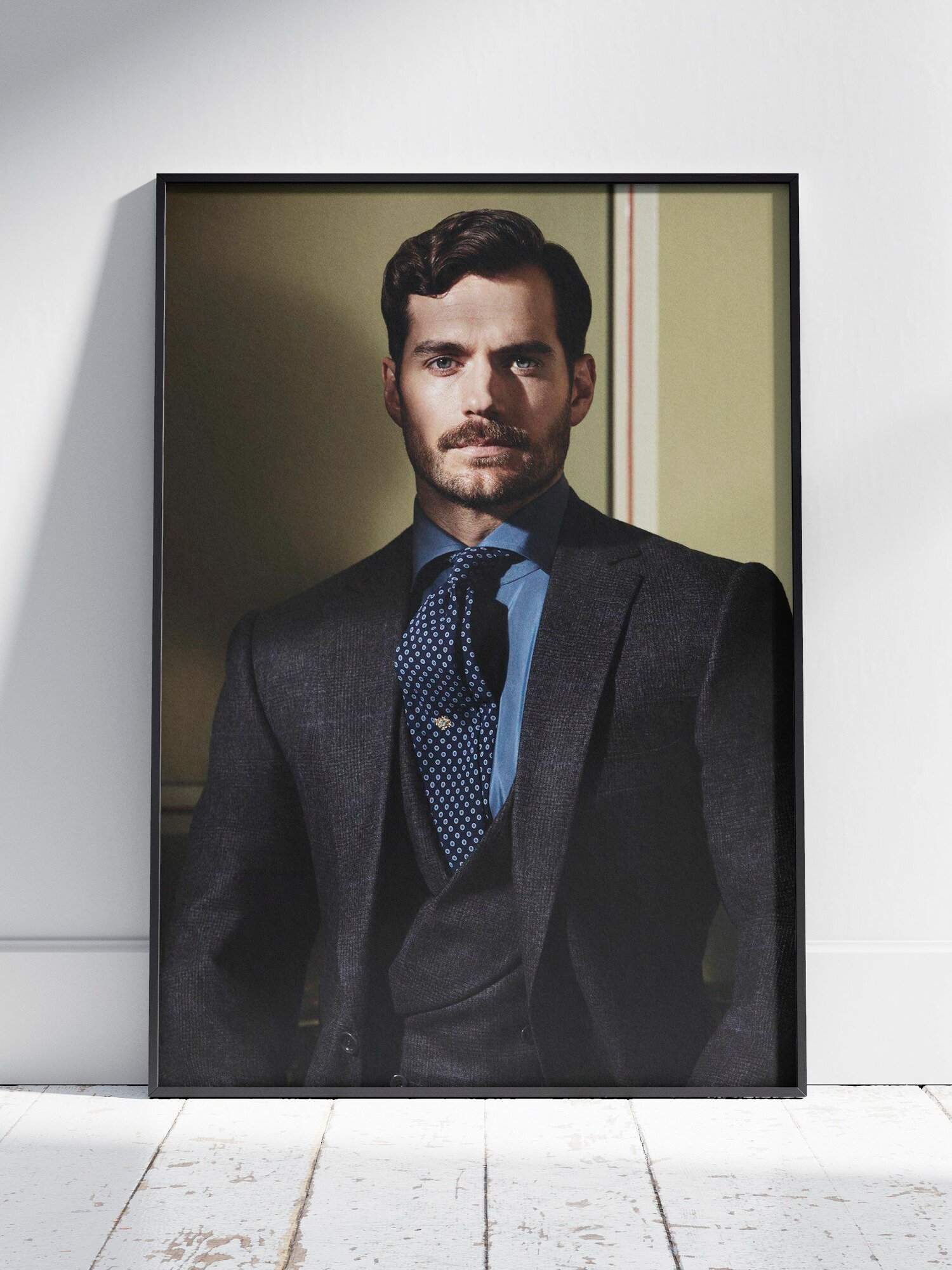 Плакат на стену для интерьера Генри Кавилл (Henry Cavill 45) - Постер по актеру фильма, кино, сериала формата A4 (21x30 см)