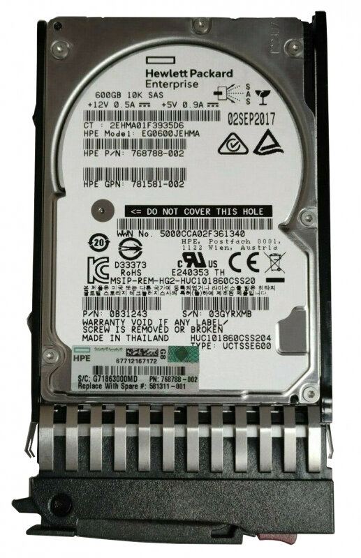 Жесткий диск HP 872483-008 600Gb 10520 SAS 2,5" HDD