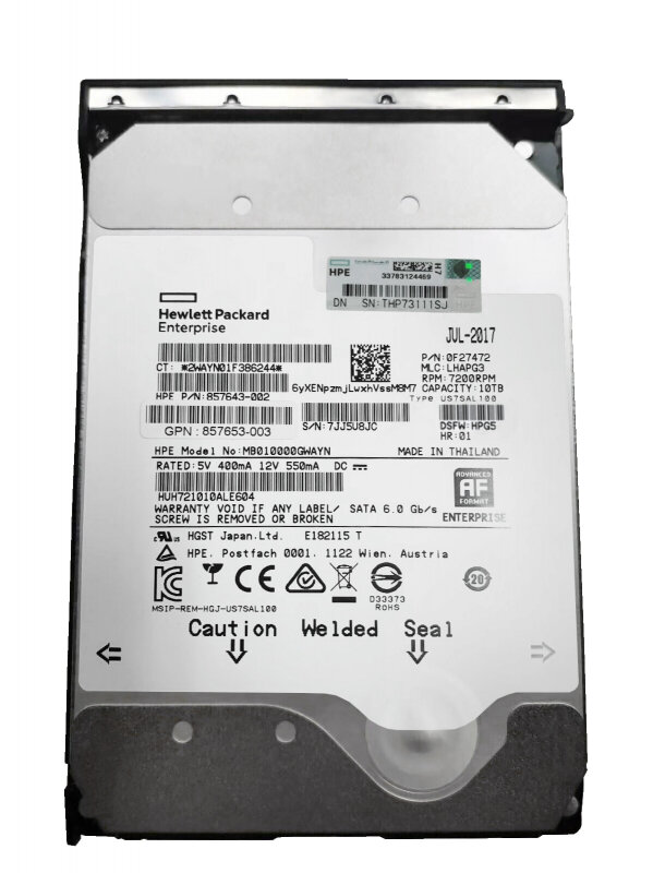 Жесткий Диск HP 878677-001 10Tb 7200 SATAIII 3,5" HDD