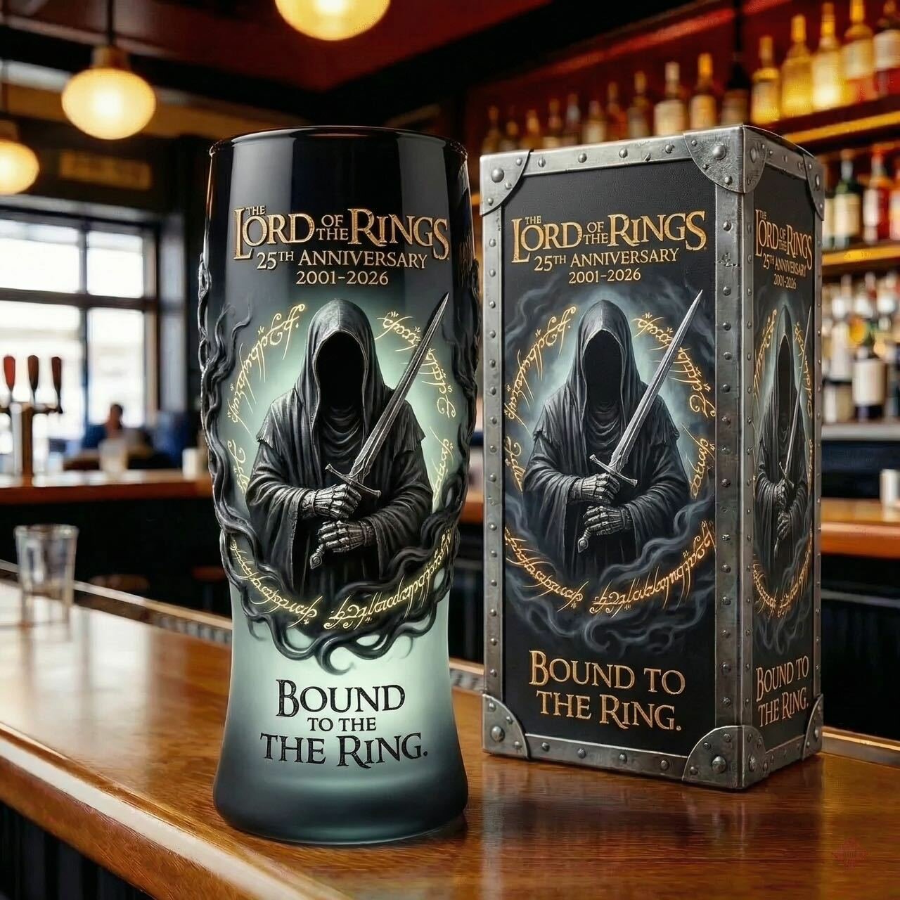 The Lord of the Rings, Пивной бокал "Властелин колец", Ring Spirit, Пинтовый пивной бокал, Цветное стекло