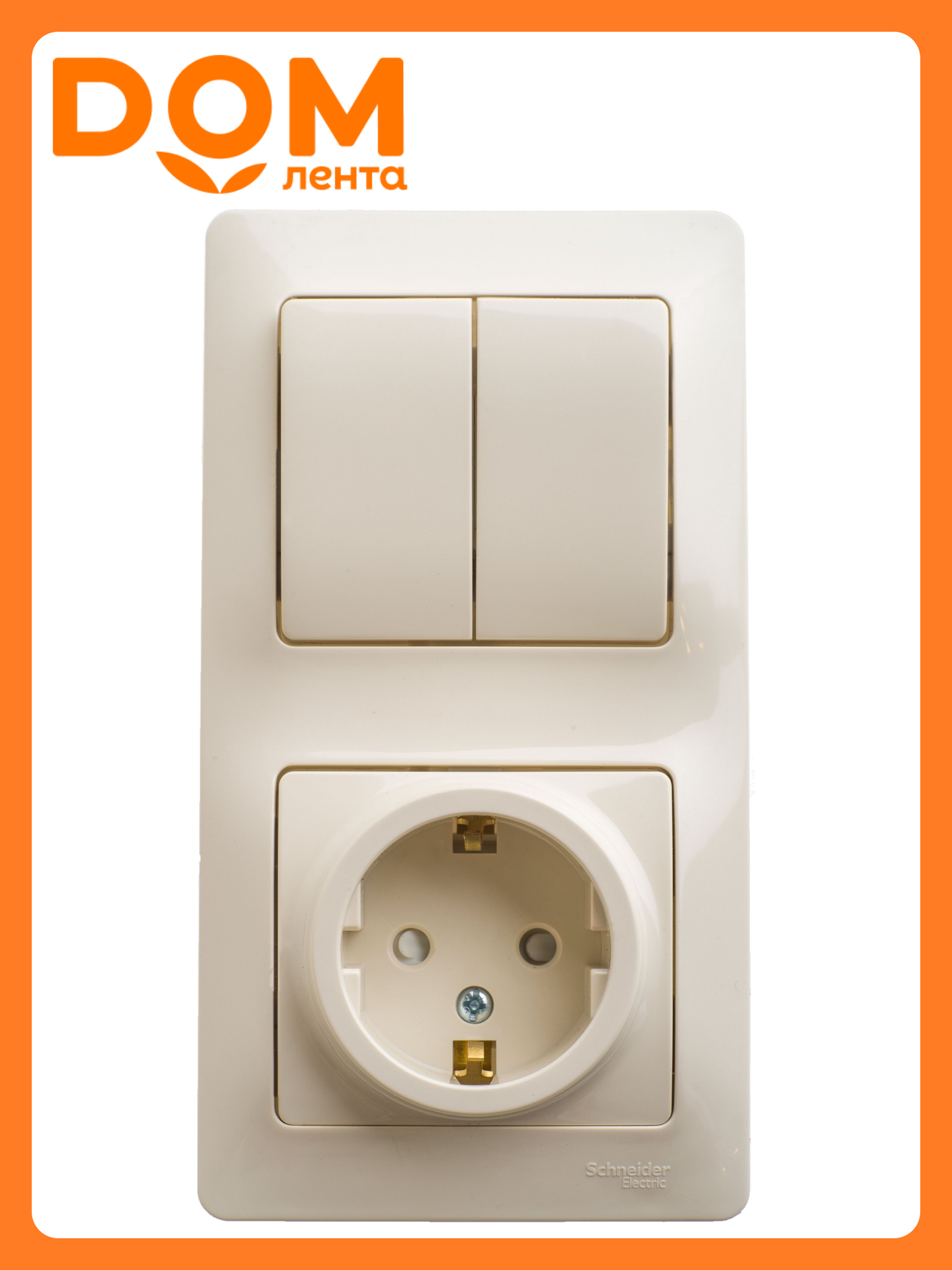 Комбинированный блок Schneider Electric Glossa розетка + выключатель GSL000274